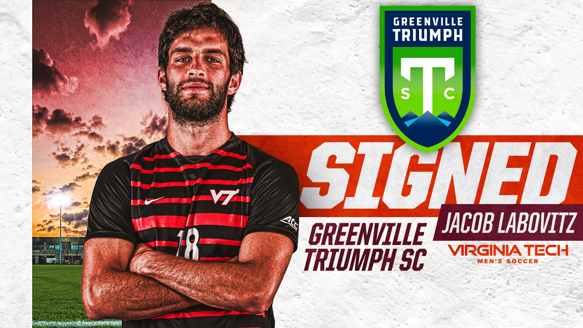 Jacob Labovitz signs with Greenville Triumph SC - Virginia Tech Athletics