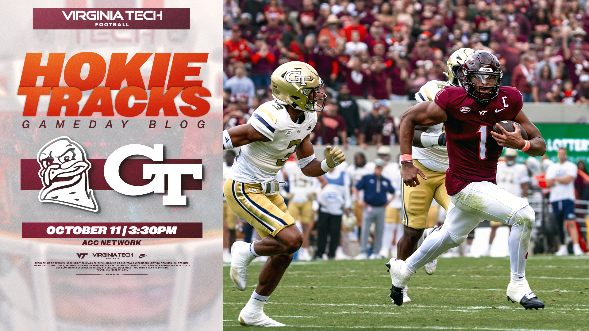 Hokie Tracks: Gameday Blog vs. Georgia Tech - Virginia Tech Athletics