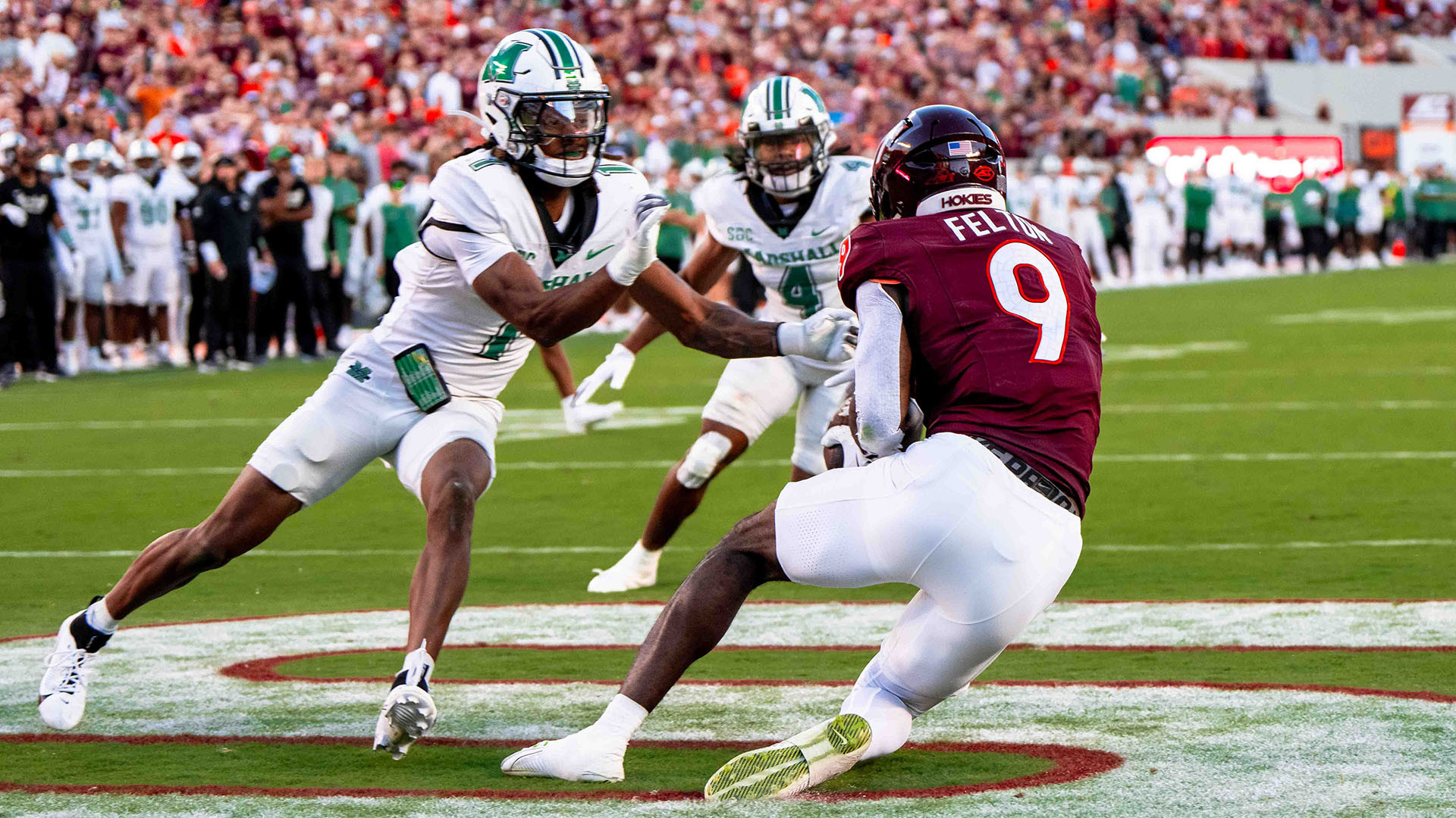 Da'Quan Felton 5-yd TD Catch (Marshall) - Virginia Tech Athletics