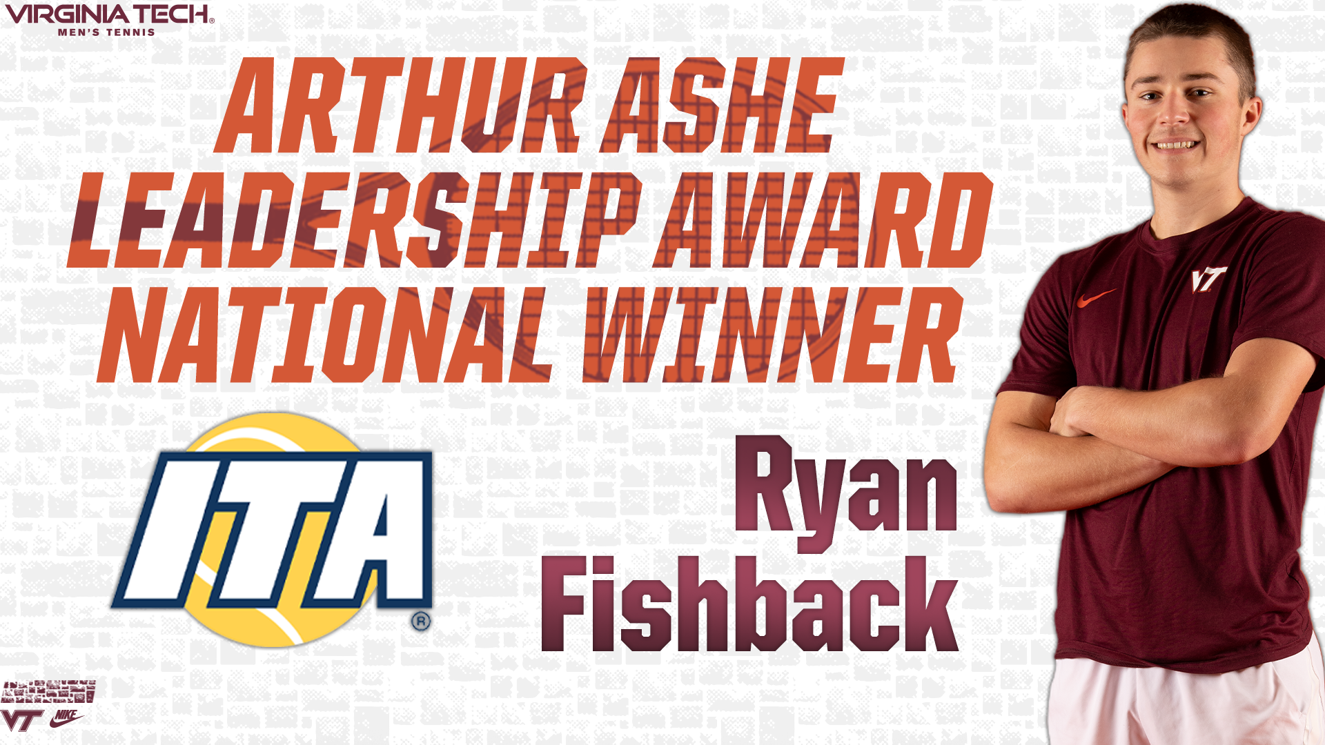 Fishback becomes first Hokie to earn National ITA Arthur Ashe ...
