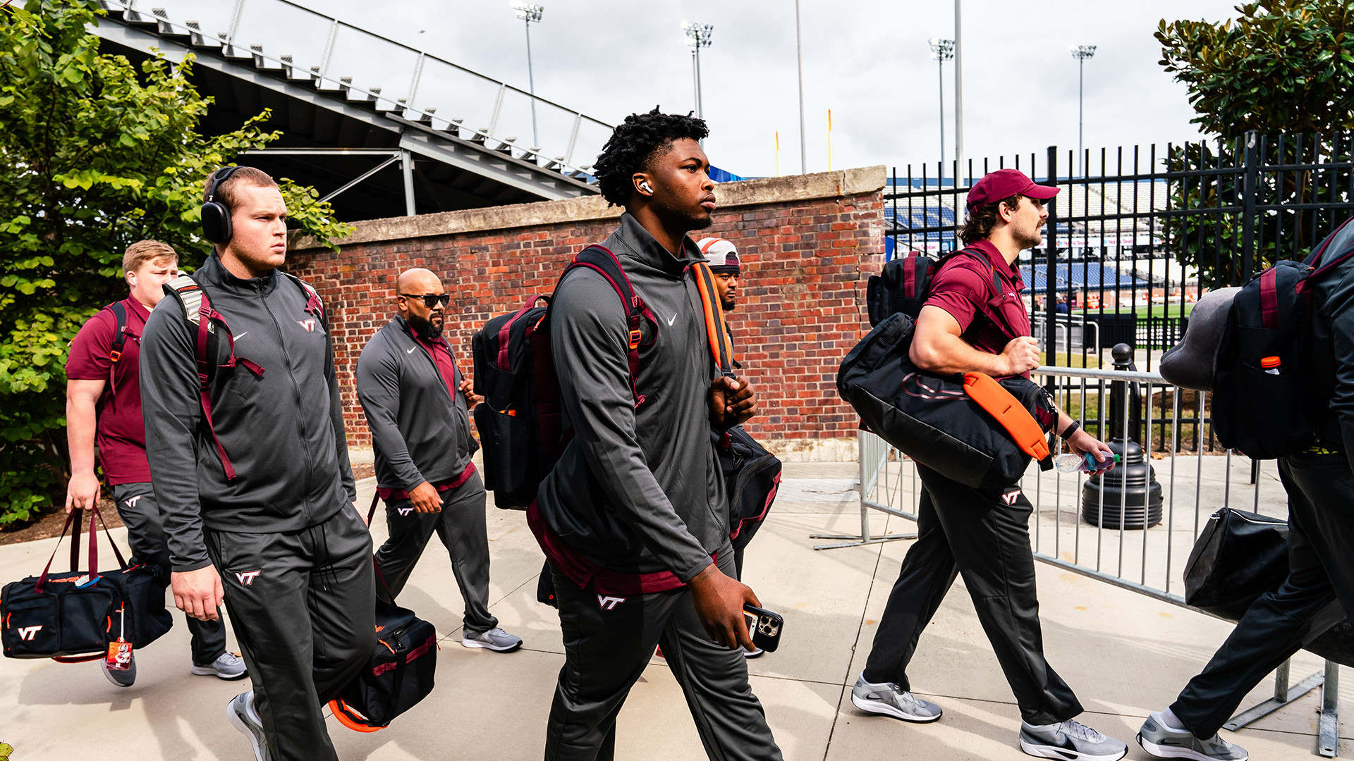 Virginia Tech Football arrives at S.B. Ballard Stadium - Virginia Tech ...