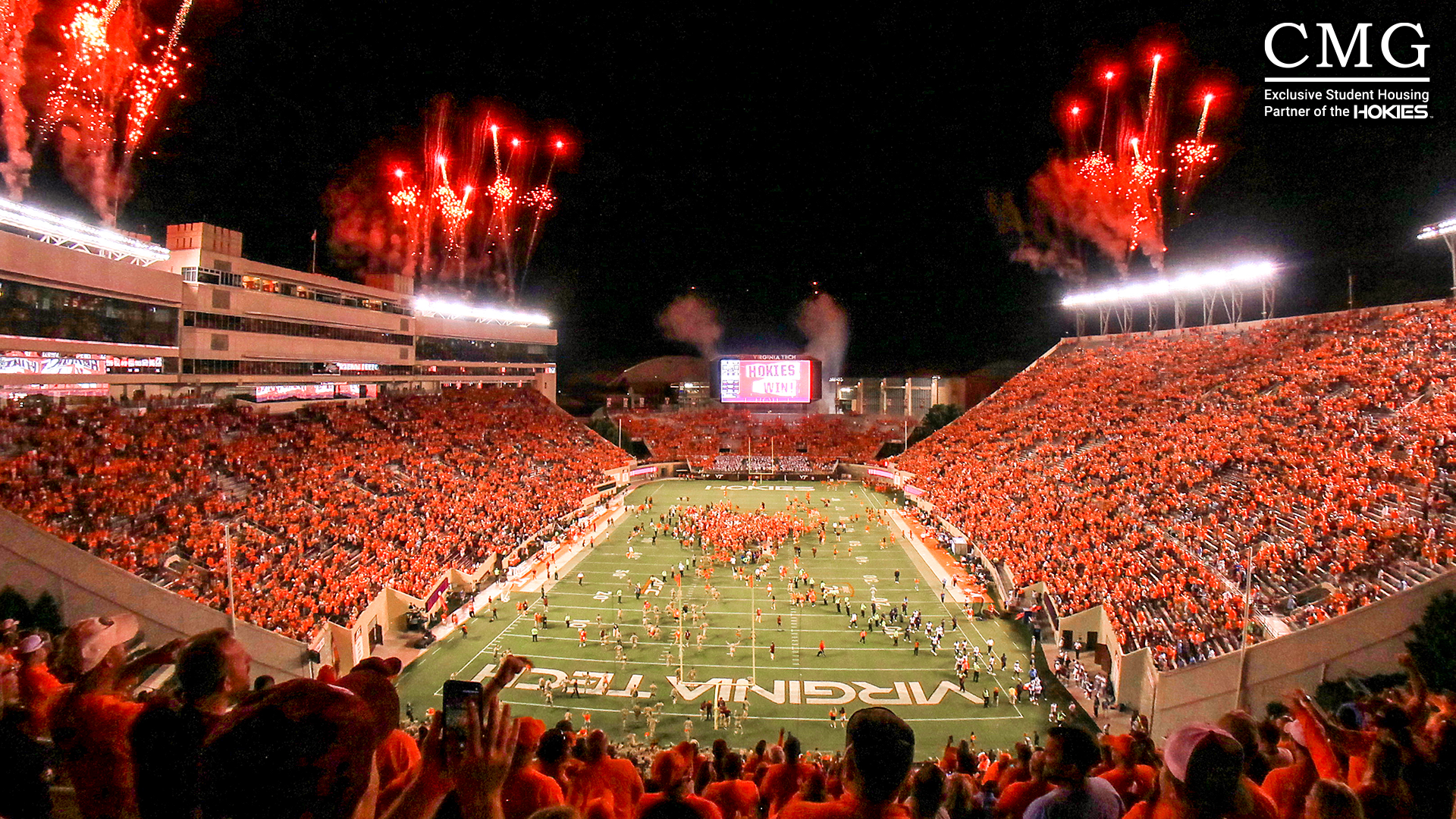 College Football Stadium Night