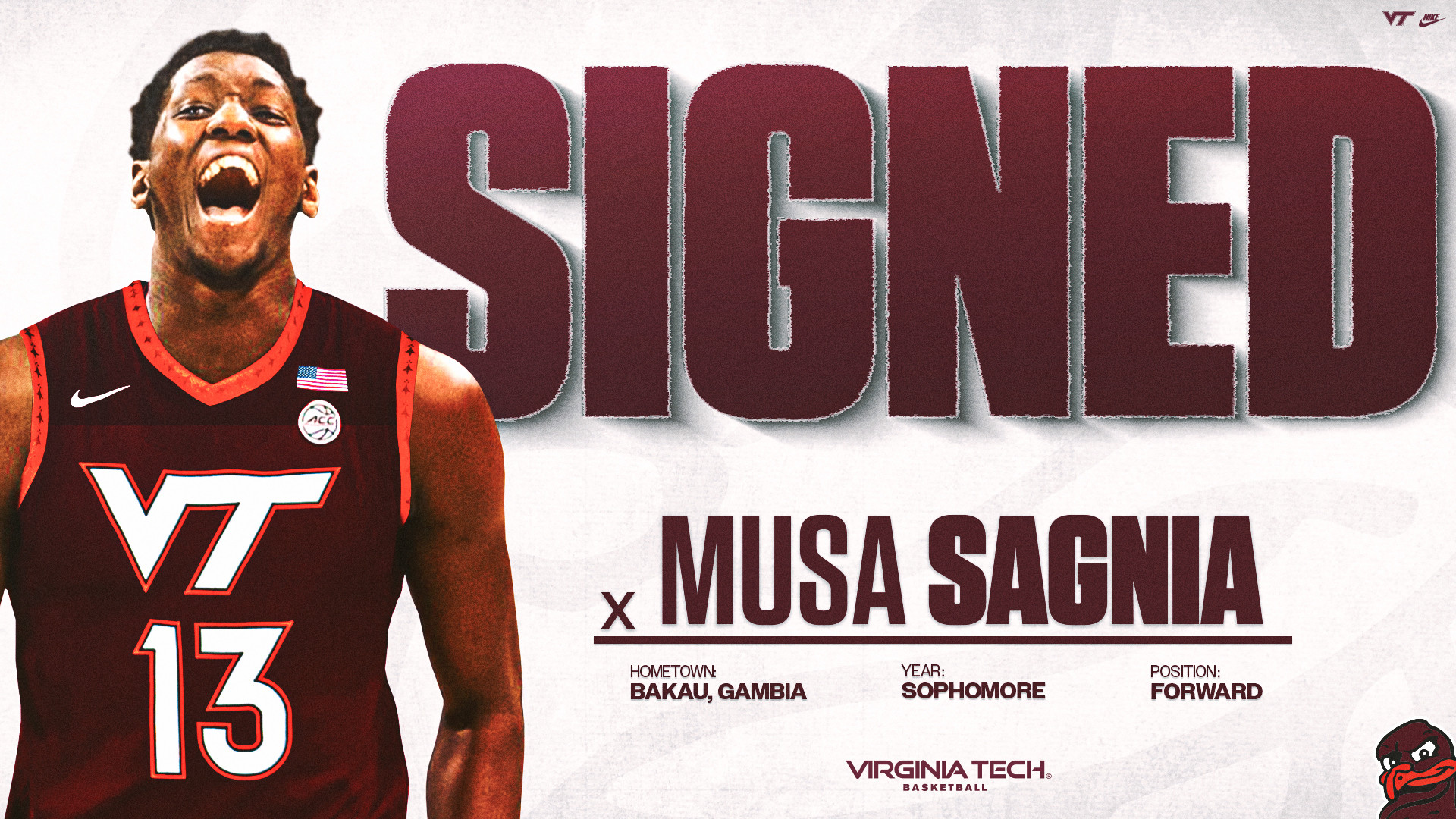 Musa Sagnia set to join Hokies in 2026-27 - Virginia Tech Athletics