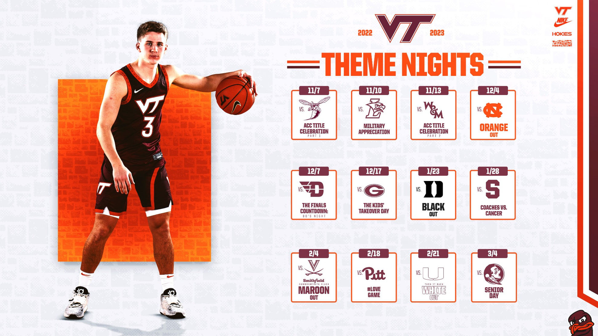 Virginia Tech men’s basketball announces theme days, game promotions ...