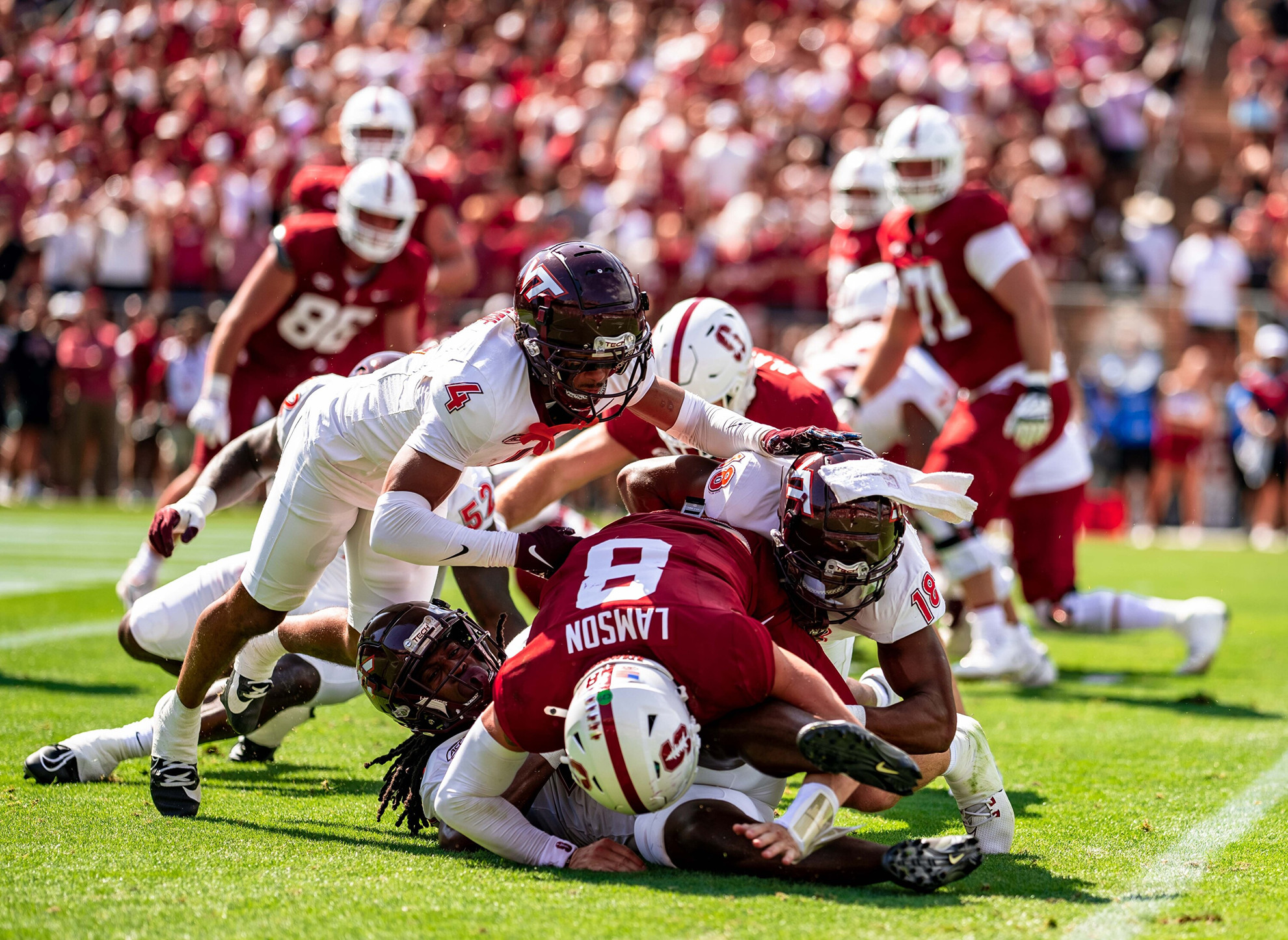 Forced Fumble by Mose Phillips (Stanford) - Virginia Tech Athletics