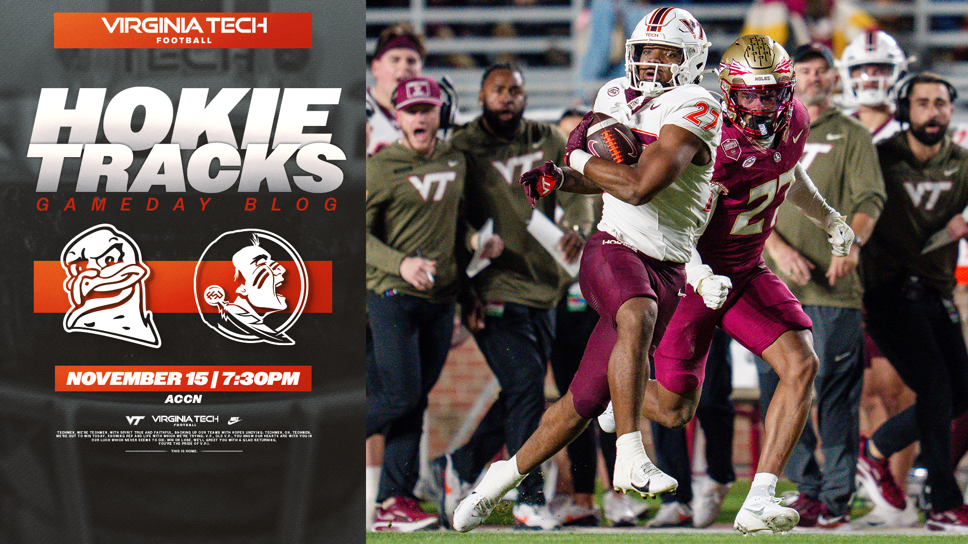 Hokie Tracks: Gameday Blog at Florida State - Virginia Tech Athletics