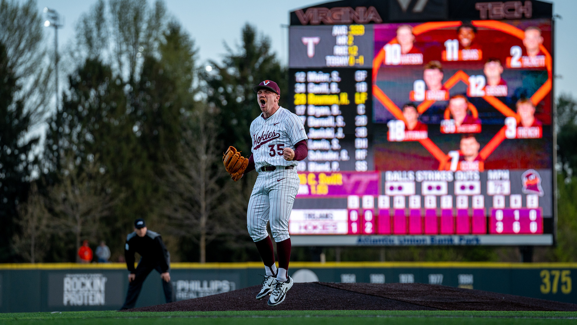 No. 25 Virginia Tech records 17 strikeouts, upsets No. 20 Troy at ...