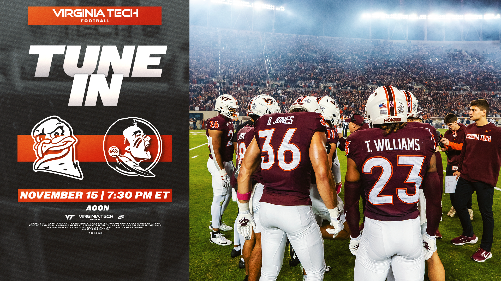 Tune In: Virginia Tech vs. Florida State - Virginia Tech Athletics