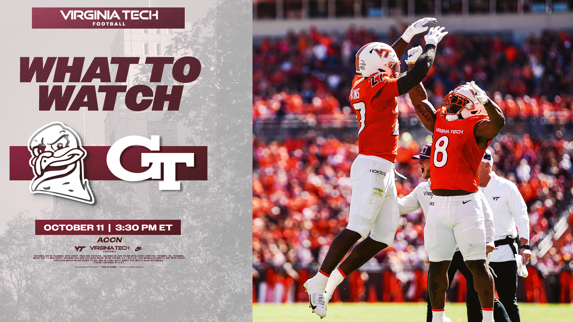 What to Watch: Virginia Tech vs. No. 13 Georgia Tech - Virginia Tech ...
