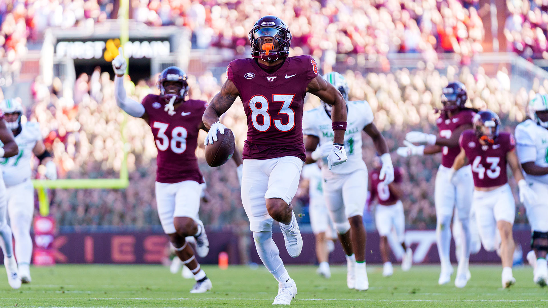 Punt Return Touchdown by Jaylin Lane (Marshall) - Virginia Tech Athletics