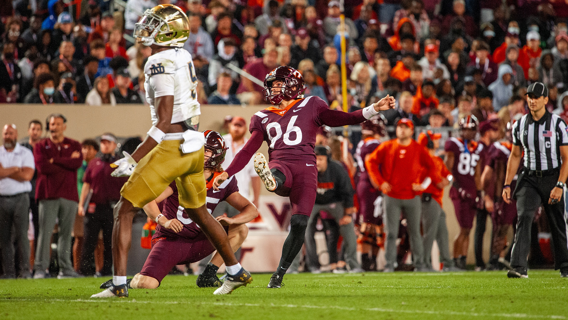 FB: John Parker Romo 52-yard field goal vs. Notre Dame - Virginia Tech ...