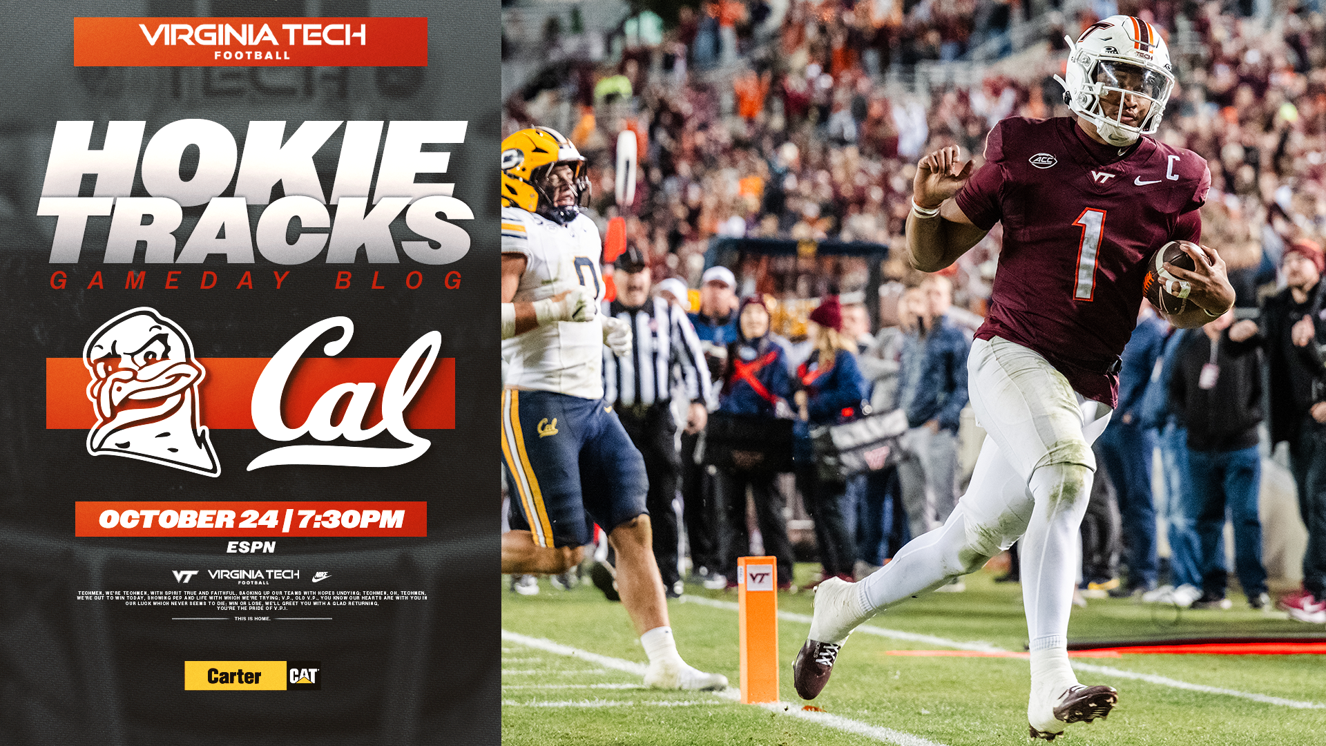 Hokie Tracks: Gameday Blog vs. Cal - Virginia Tech Athletics