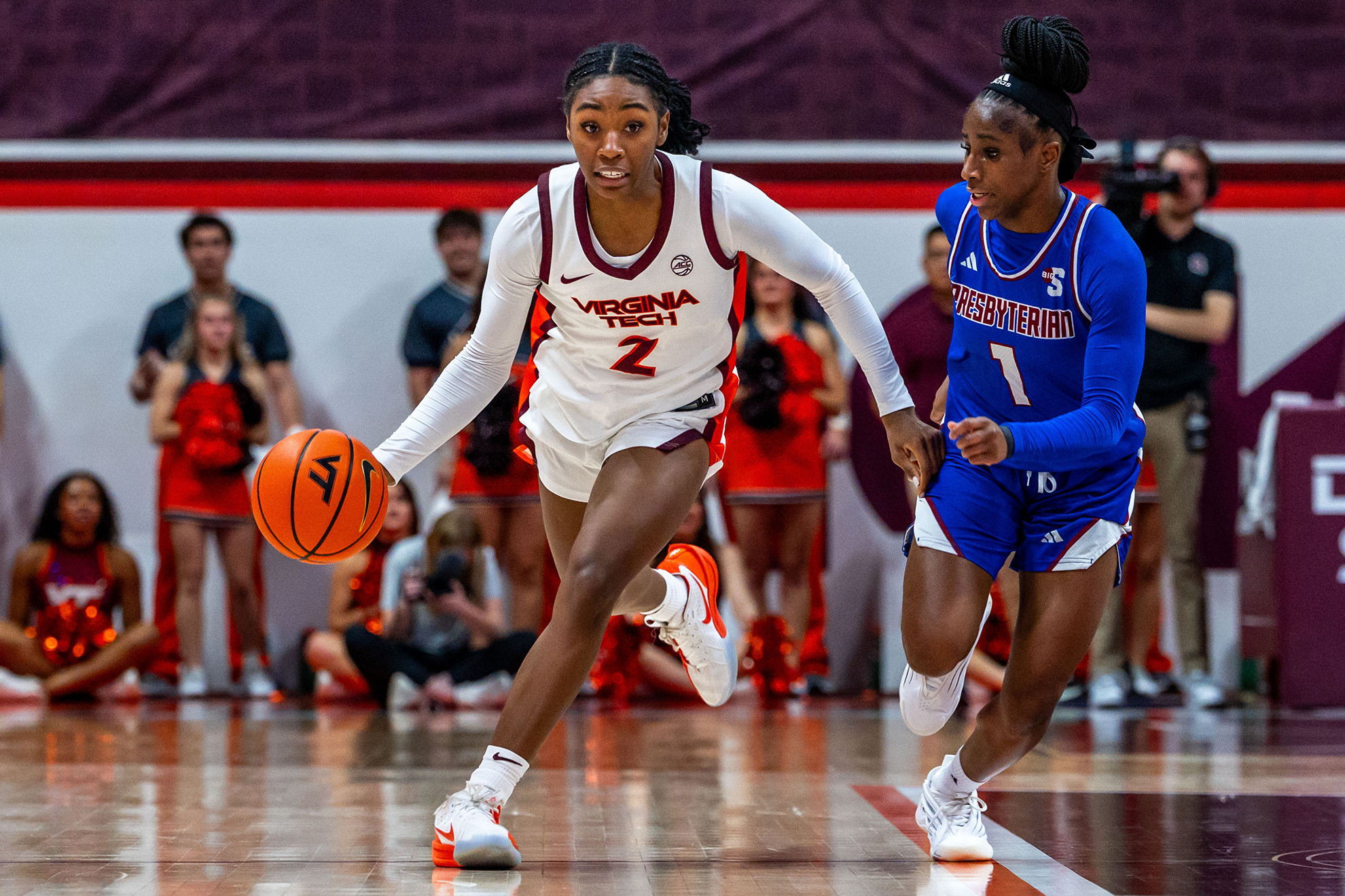 An all-round career night sends Tech past Presbyterian, 92-36 - Virginia Tech Athletics