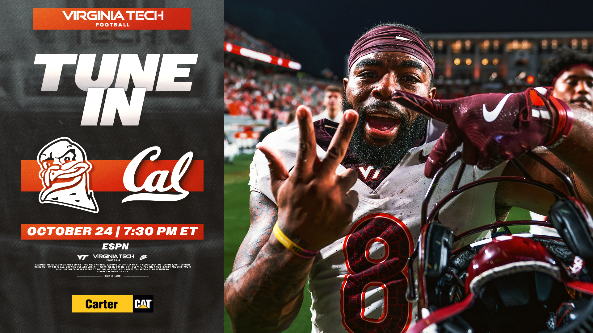 Tune In: Virginia Tech vs. Cal - Virginia Tech Athletics