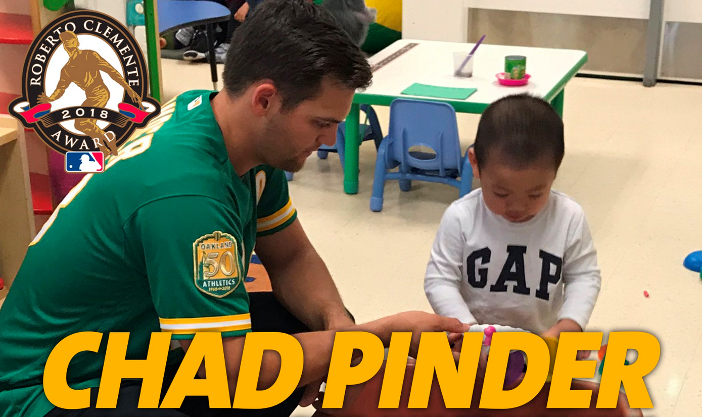 Pinder named A’s nominee for the 2018 Roberto Clemente Award - Virginia ...