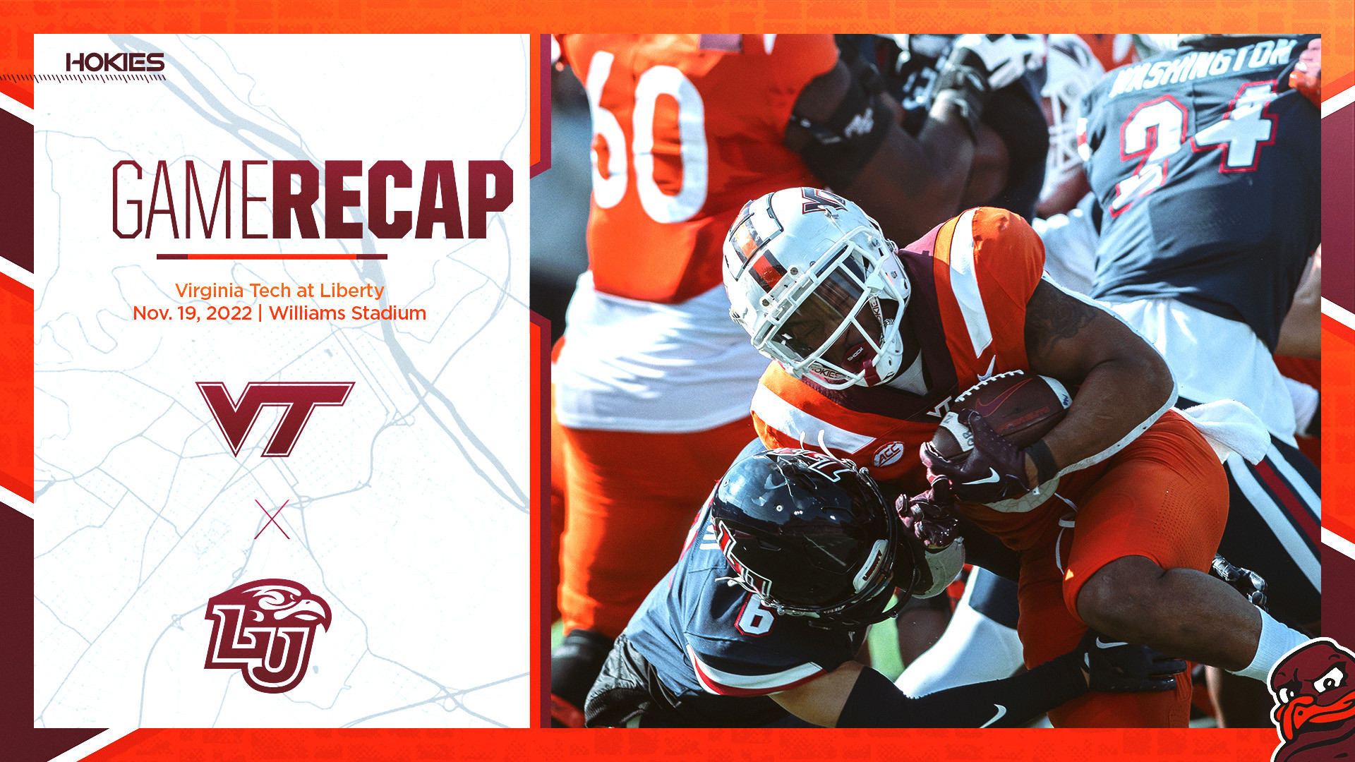 Holston scores 3 TDs Virginia Tech trips up Liberty 23 22 Virginia Tech Athletics