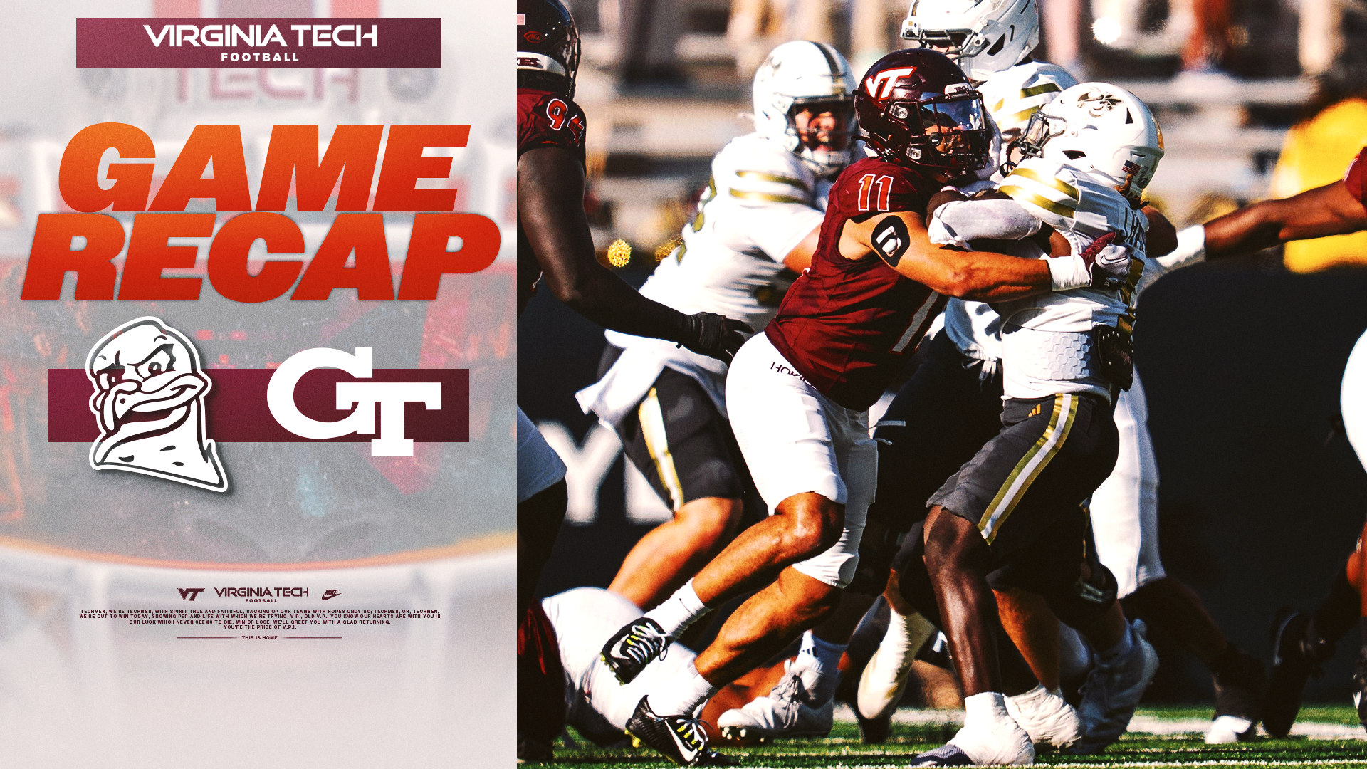 Hokies drop contest at No. 13 Georgia Tech 35-20 - Virginia Tech Athletics