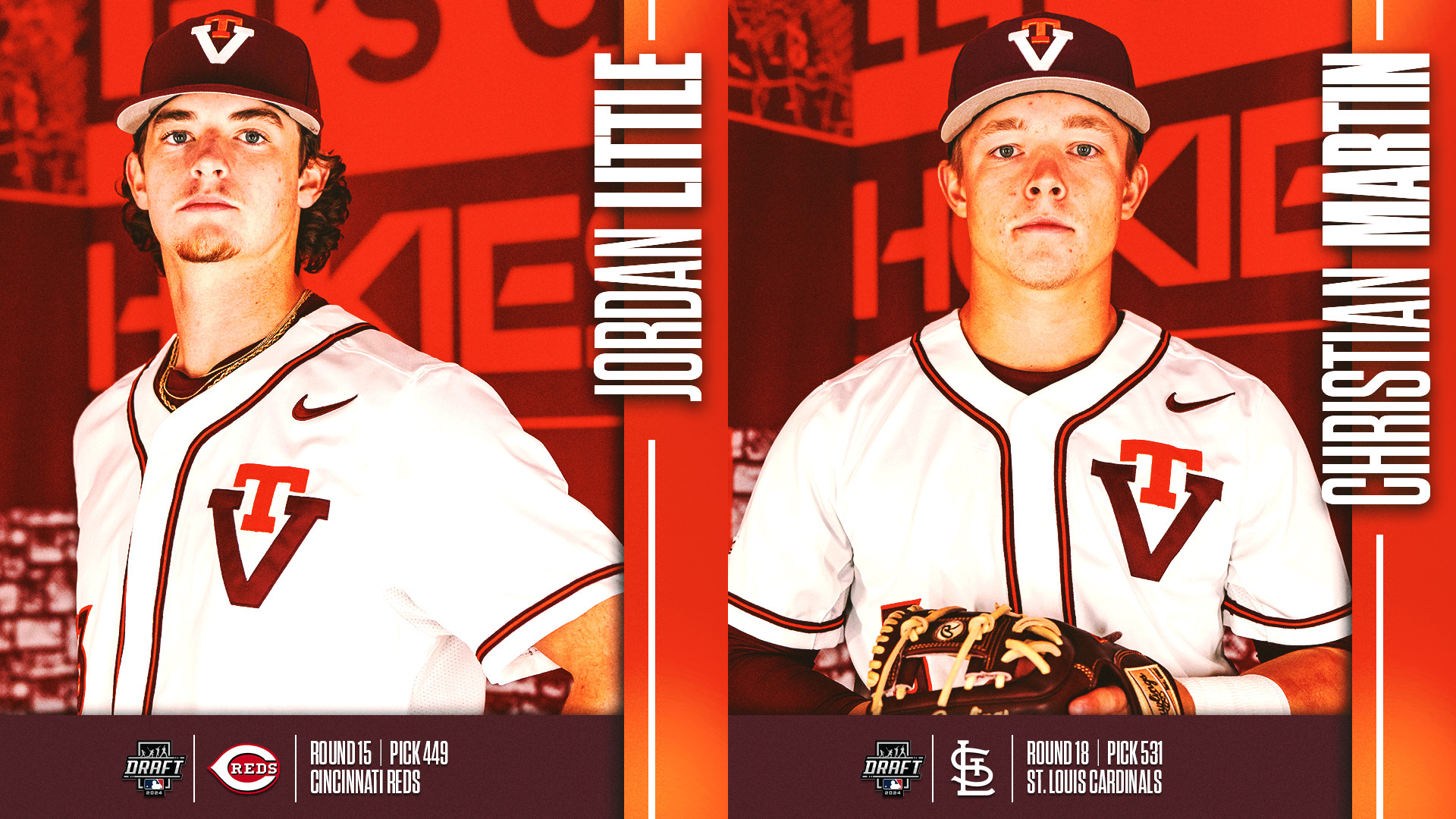Little, Martin bring Hokies' record-tying 2024 MLB Draft class to five ...