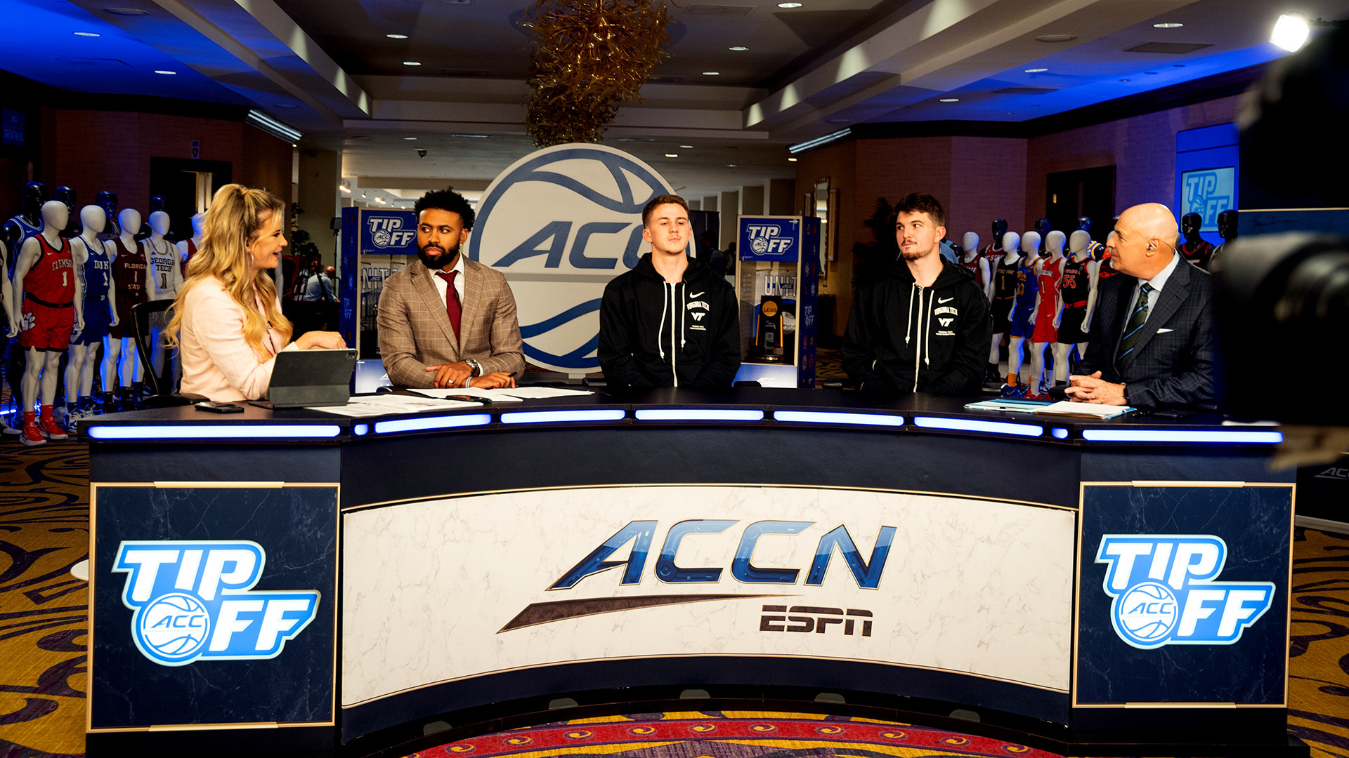MBB: ACC Tipoff On Set (Players) - Virginia Tech Athletics