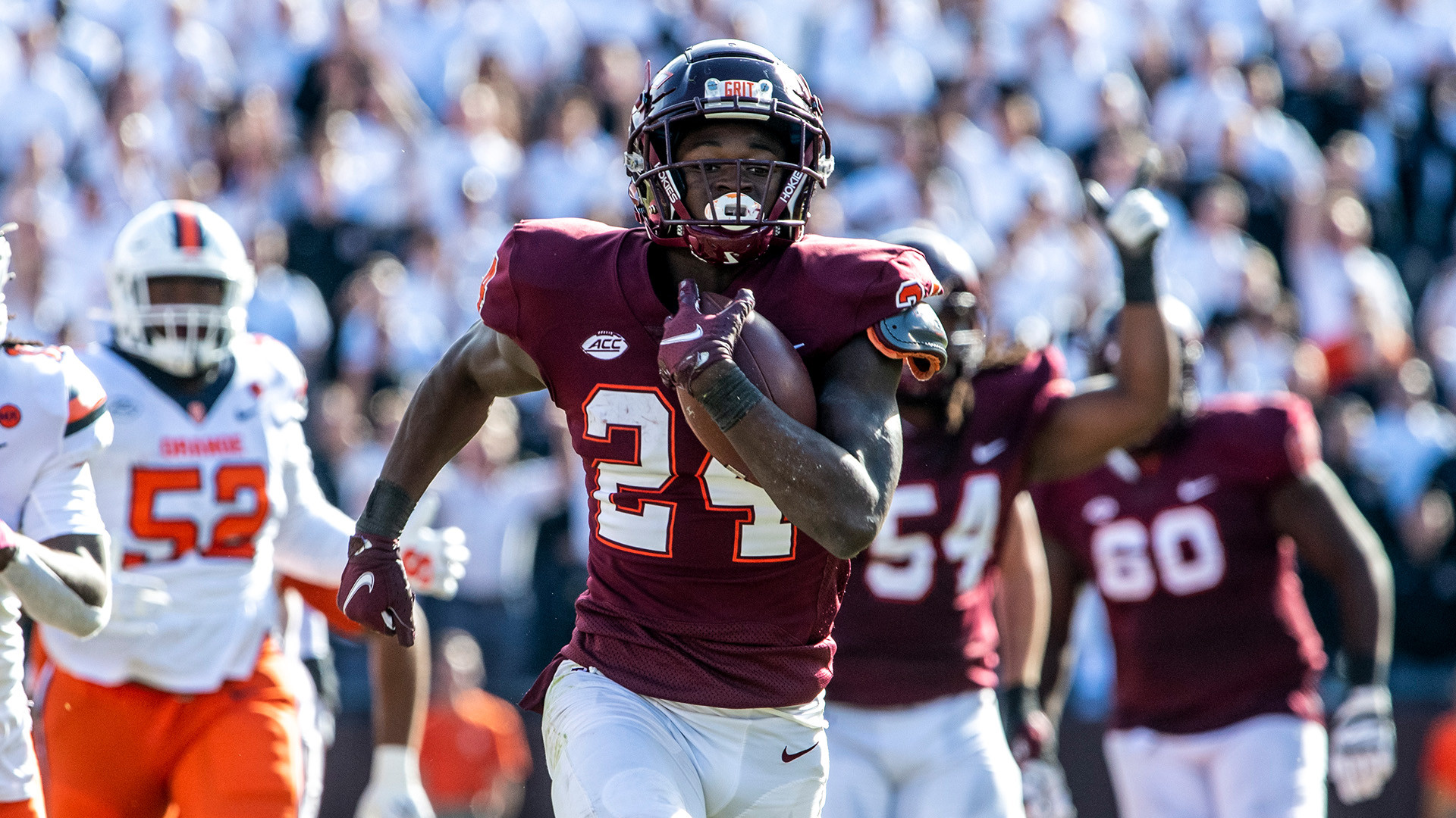FB: Malachi Thomas 47-yard touchdown run vs. Syracuse - Virginia Tech ...
